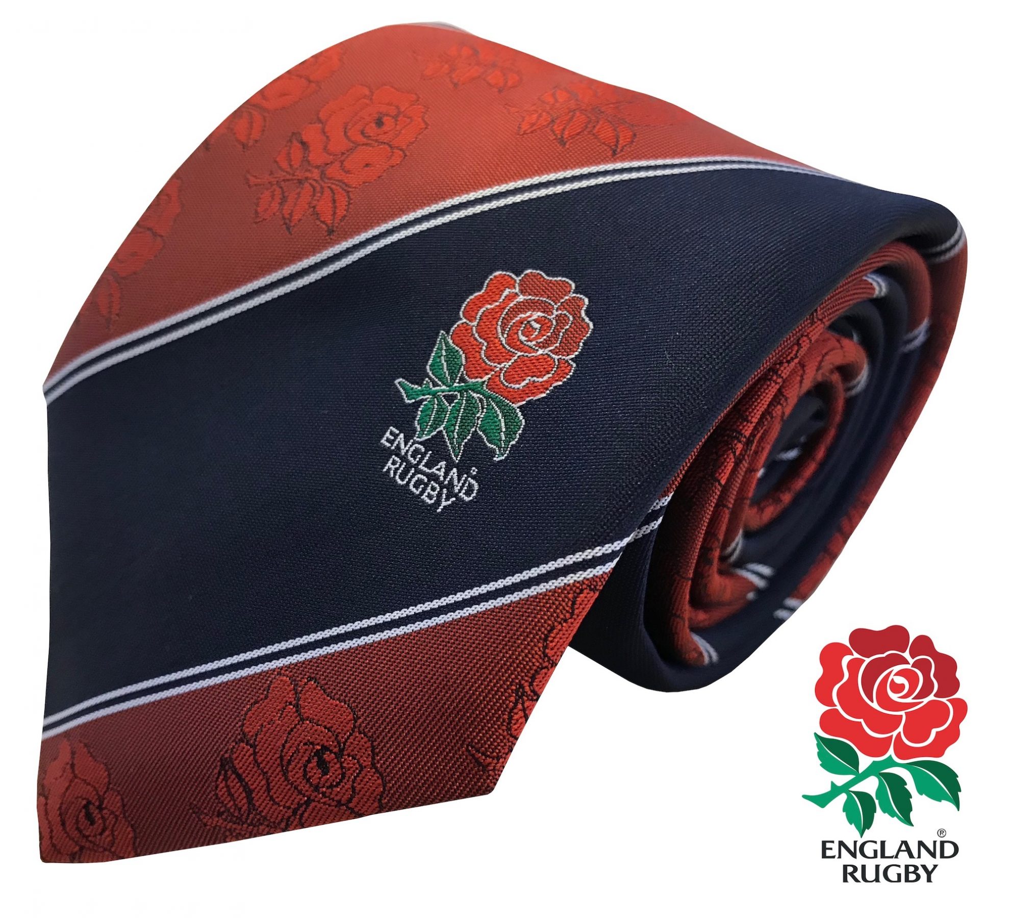 English Rugby Mens Striped Tie - Wrexham Club Ties Ltd