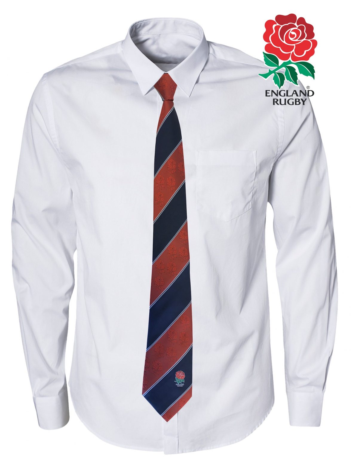 English Rugby Mens Striped Tie - Wrexham Club Ties Ltd