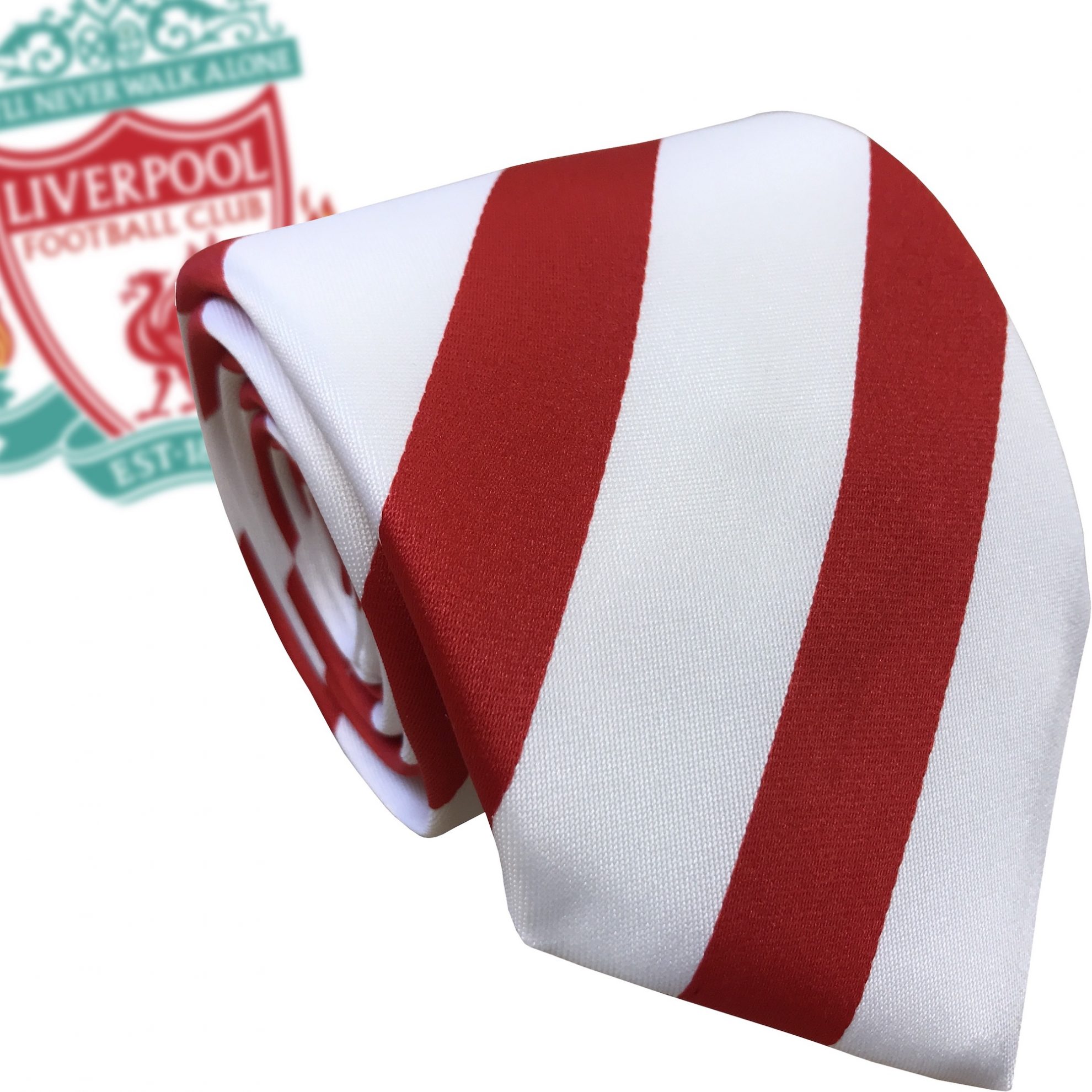 Red and White Football Style Supporters Tie – Wrexham Club Ties Ltd
