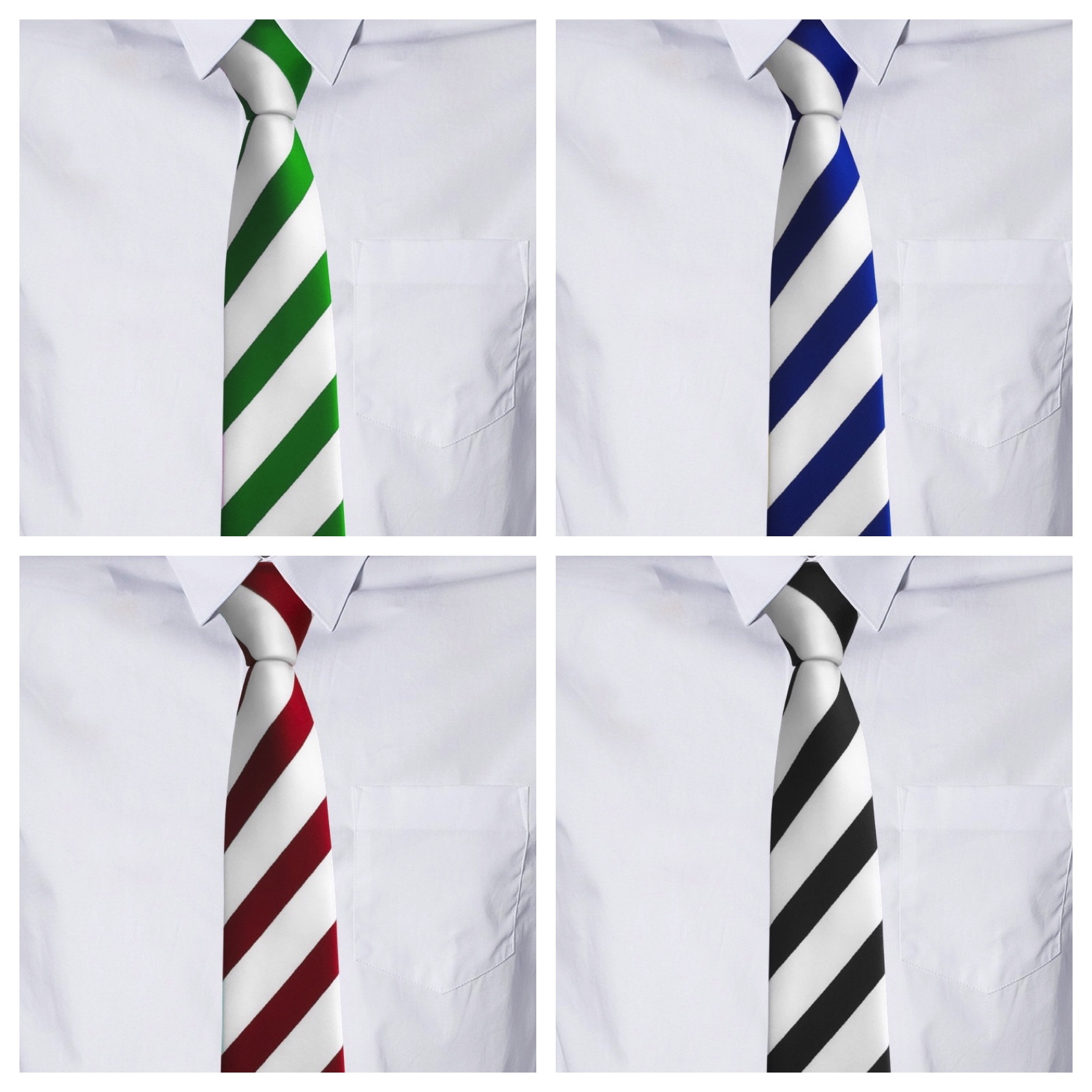 Claret and Blue Striped Football Tie - Clubties
